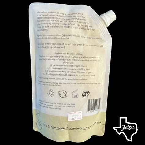 Laundry Soap Concentrate Pouch Lemon Faifer And Company Inc