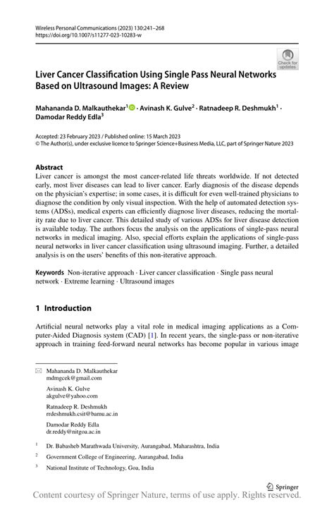 Liver Cancer Classification Using Single Pass Neural Networks Based On Ultrasound Images A