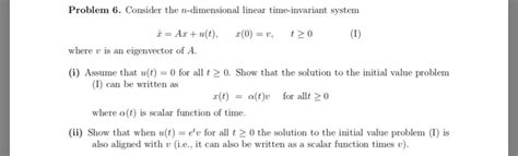 Solved Problem Consider The N Dimensional Linear Chegg