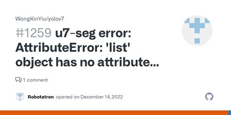 U7 Seg Error Attributeerror List Object Has No Attribute Shape