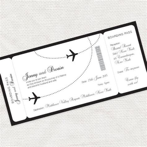 9 Fun Boarding Pass Wedding Invitations Love And Lavender