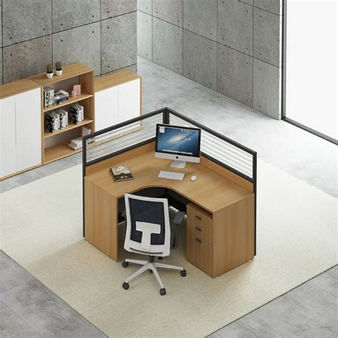 Brand New Workstation Modern L Shape Partition Table Wood Office Desk