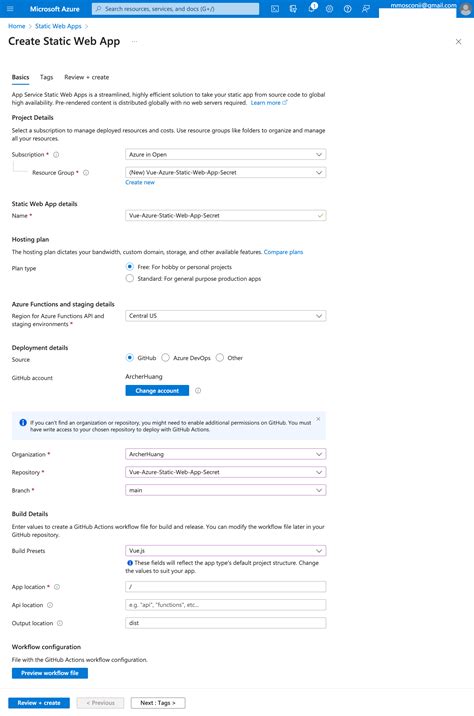 Cloud 】透過 Github Action 部署 Vue 到 Azure Static Web App 並設定 Secret