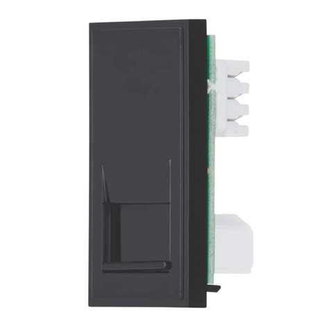 Contactum Media Modular Slave Telephone Socket Black Screwfix