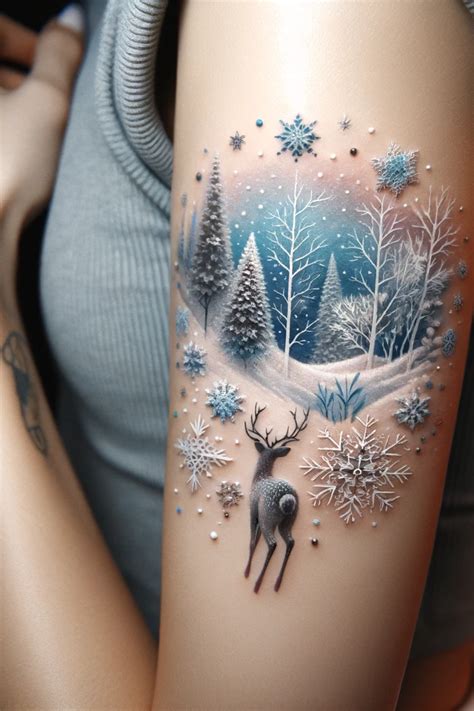 Christmas Tattoos Thatll Have You Making Snow Angels Creative