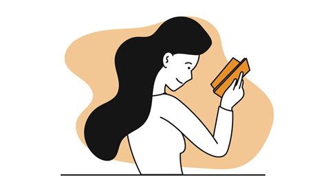 Woman Reading Book Vector Concept Illustration Education Character And