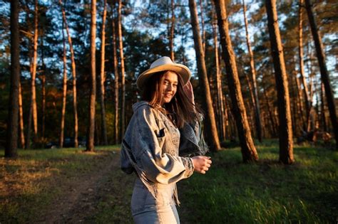 Premium Photo Medium Shot Woman Posing In Nature