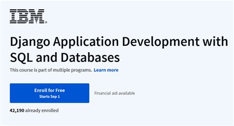 Django Application Development With Sql And Databases ~ Computer