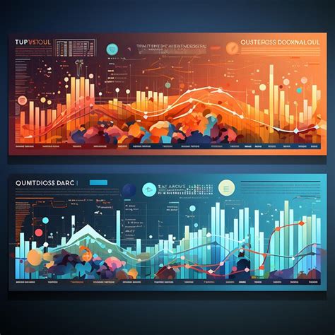 Premium Photo Set Of Data Analytics Banner Ads Data Charts And Graphs