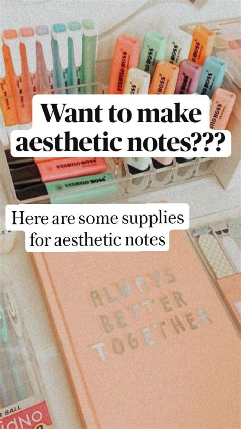 Aesthetic Notes Supplies For College Study Tips