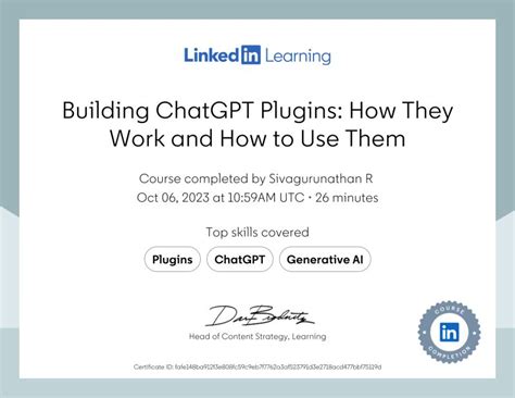 Sivagurunathan R On Linkedin Certificate Of Completion