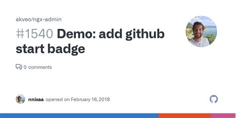Demo Add Github Start Badge Issue Akveo Ngx Admin GitHub