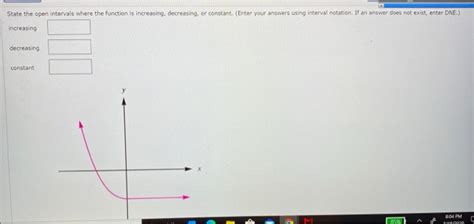 Solved State The Open Intervals Where The Function Is