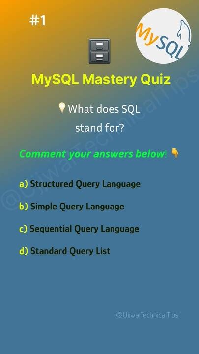 Mysql Mastery Quiz 💡 What Does Sql Stand For Shorts Viralvideo