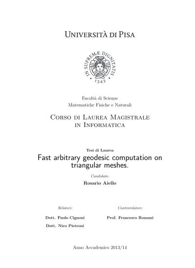 Fast Arbitrary Geodesic Computation On Triangular Meshes