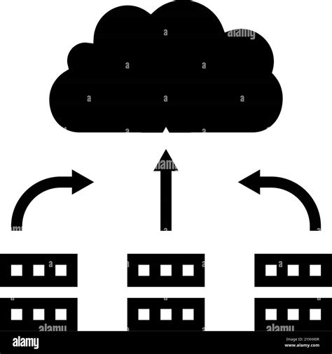 Server Virtualization Data Center Glyph Icon Vector Illustration Stock Vector Image And Art Alamy