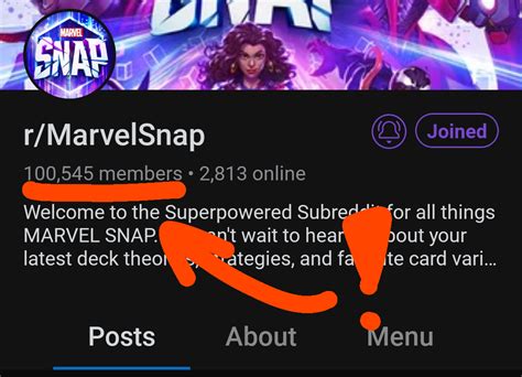 Congrats Marvelsnap Community For 100k Members 🥳 R Marvelsnap