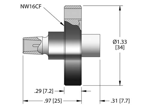Feedthrough Mini Hv Conflat Flange Micro And Mini Hv Hositrad Hollan