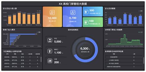 高校门禁管控大数据 Dataease V1 模板市场