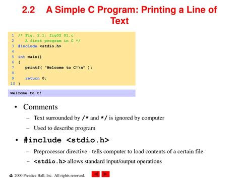 PPT Chapter 2 Introduction To C Programming PowerPoint Presentation