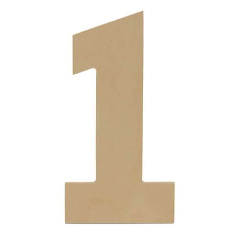 Wooden Number 1 12 Inch Or 8 Inch Unfinished Large Wood Numbers For Crafts Woodpeckers