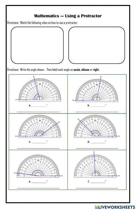 Reading A Protractor Worksheets Pdf Reading Worksheet Printable