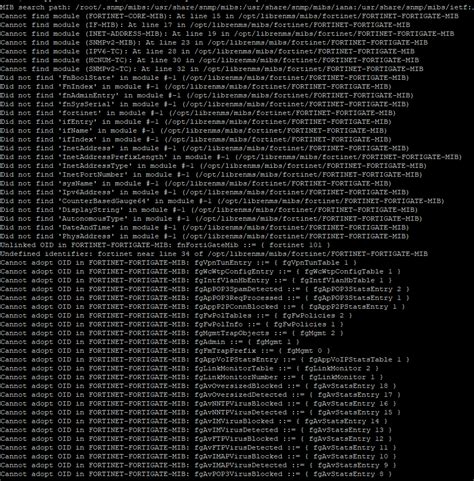 MIB Cannot Adopt OID In FORTINET FORTIGATE MIB Help LibreNMS
