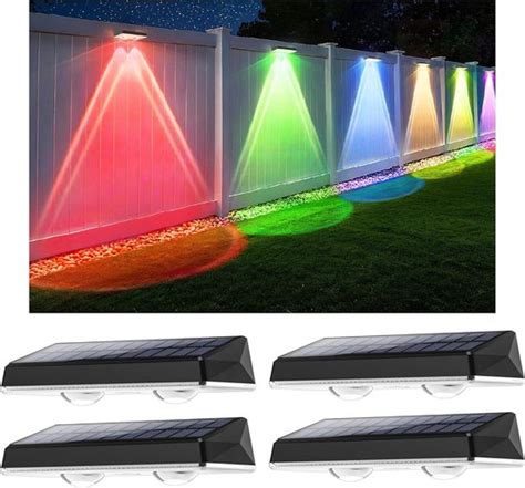 Solar Wandlamp Voor Buiten Draadloze Rgb Verlichting Met Zonne