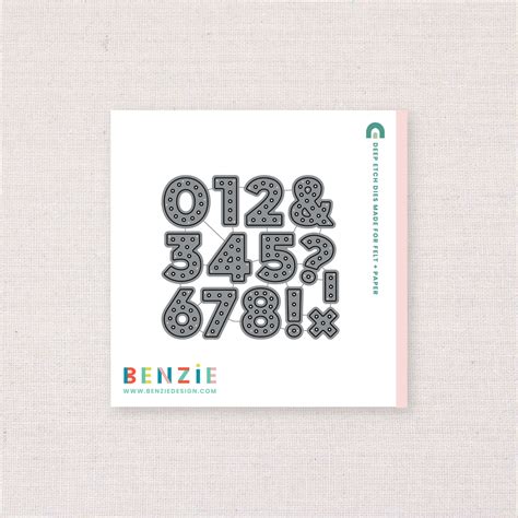 Stitchable Numbers Deep Etch Die Benzie Design