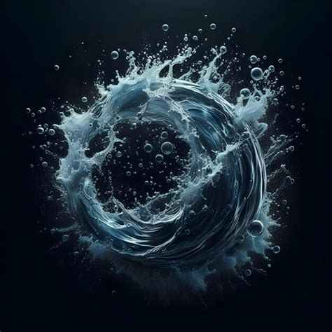 Premium Photo Photo Realistic Water Splash Dark Background
