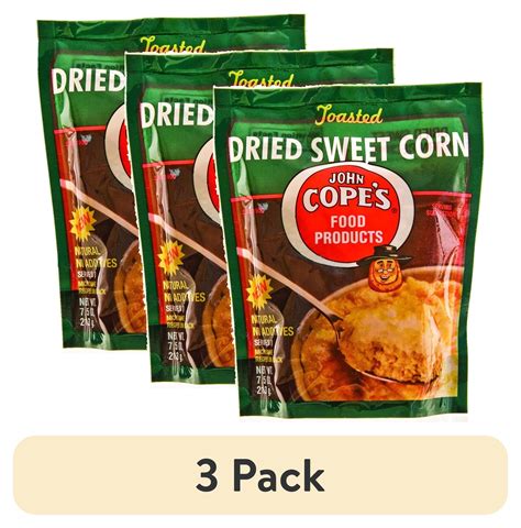 3 Pack John Copes Toasted Dried Sweet Corn 375 Oz Bag