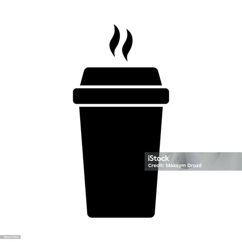 뜨거운 커피 컵 벡터 아이콘입니다 흰색 배경에 격리된 종이 커피 컵 아이콘입니다 0명에 대한 스톡 벡터 아트 및 기타 이미지