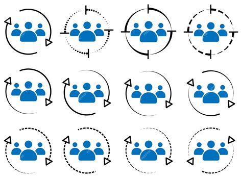 Premium Vector User Staff Rotation Sign Target Audience Symbol Retention Sign Customer Icon