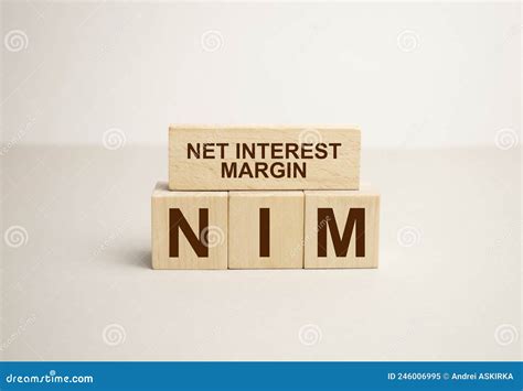 Nim Net Interest Margin Acronym Business Concept Background Stock