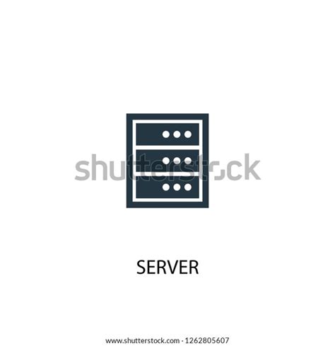 Server Icon Simple Element Illustration Server Stock Vector Royalty Free 1262805607 Shutterstock
