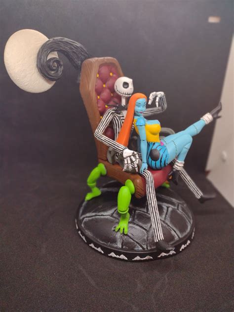 Jack And Sally Statue 3d Print Figurine Statuette Fan Etsy
