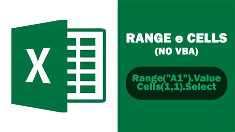 Como Selecionar Células E Intervalos No Vba Range E Cells Vba Youtube