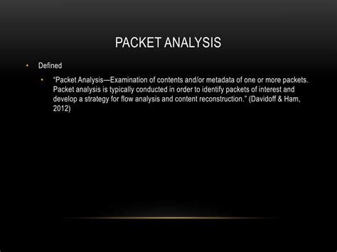 Ppt Packet Analysis Powerpoint Presentation Free Download Id2671662