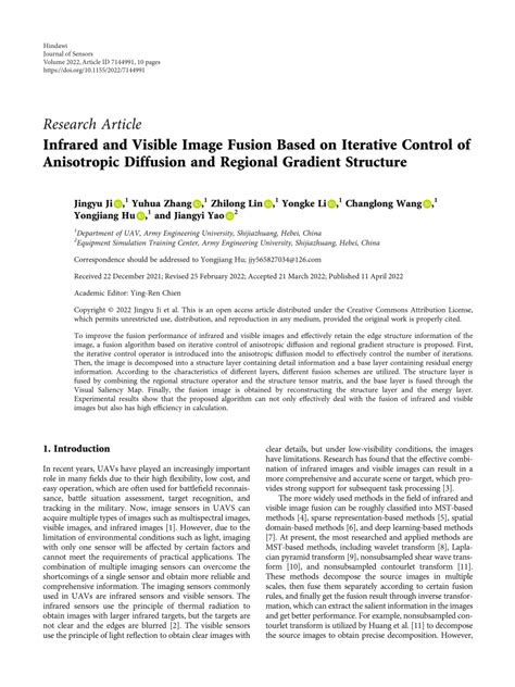 pdf infrared and visible image fusion based on iterative control of