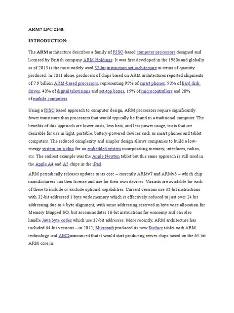 Arm7 Lpc 2148 Pdf Arm Architecture General Packet Radio Service