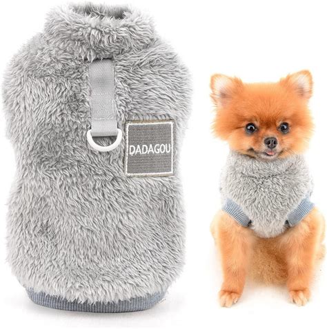 Smalllee Lucky Store Haustier Sherpa Fleece Pullover Weste Rollkragenpullover Mit D Ring Weiches