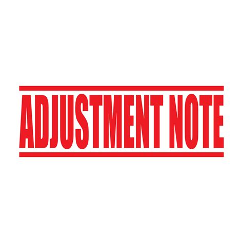 Adjustment Note Stamp Stamp Lab