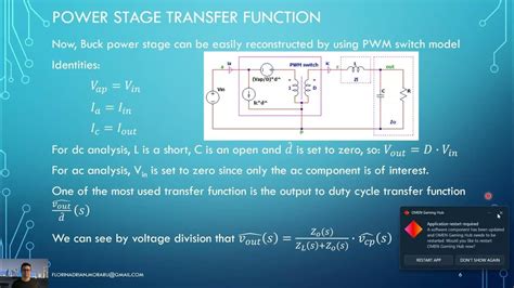 3 Terminal Pwm Switch Model And Buck Power Stage Transfer Function