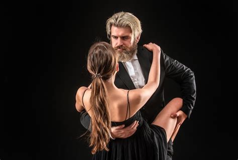 Premium Photo Seductive Couple Dance Man And Woman In Elegant Evening