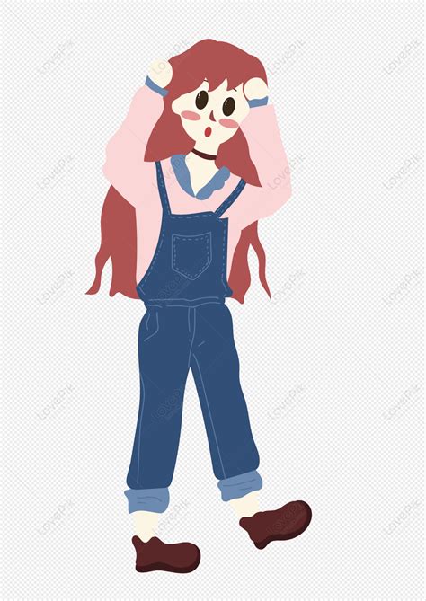 턱 받이 소녀 그림 Png 일러스트 무료 다운로드 Lovepik