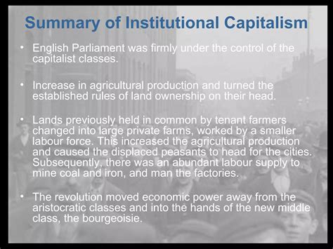 Capitalism And The Industrial Revolution Ppt