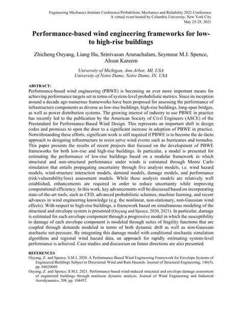 Pdf Performance Based Wind Engineering Frameworks For Low To High Rise Buildings