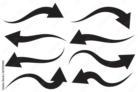 Arrow Icon Collection Mega Set Of Arrow Vector Silhouette Arrows