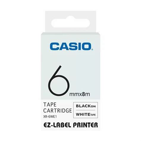 Resin Casio Xr 6we1 Label Printer Tape Black And White Roll At ₹ 410