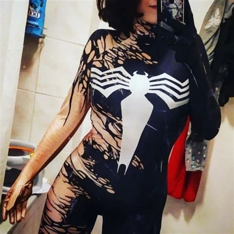 Female Venom Symbiote Superhero Cosplay Costume Girls Woman Spider